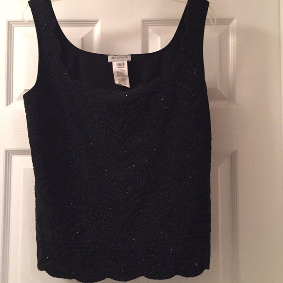 Metaphor | Tops | Metaphor Embellished Tank Scalloped Bottom | Poshmark